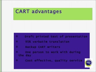 CART Presentation | PPT