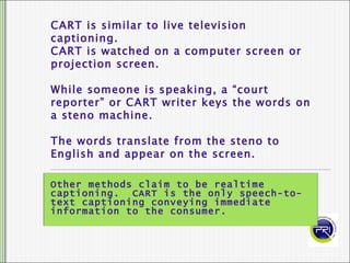 CART Presentation | PPT