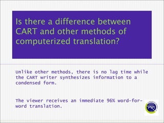 CART Presentation | PPT