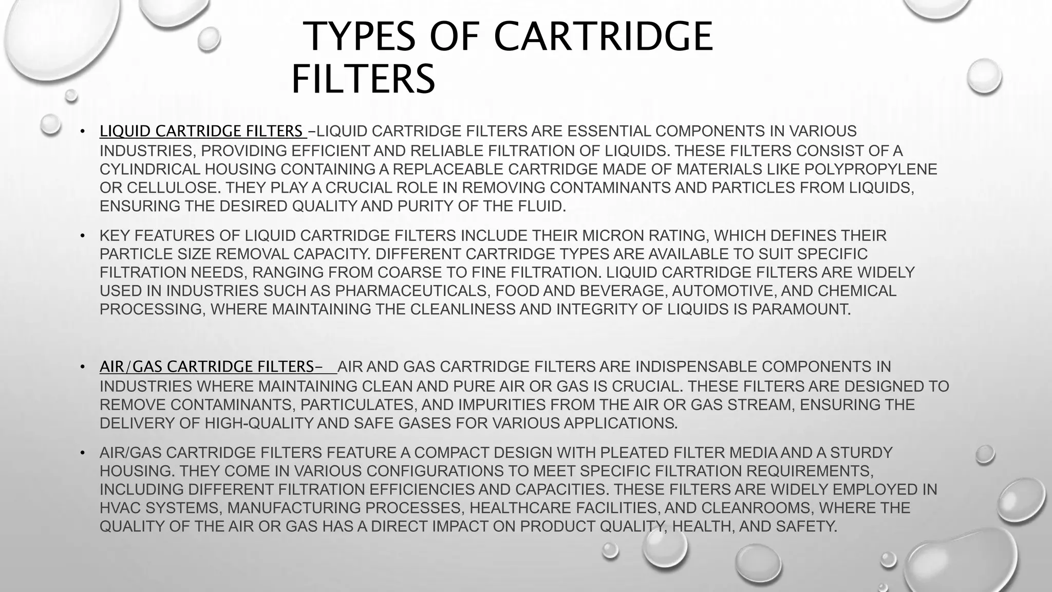 Cartridge Filter by Pearl Water | PPTX