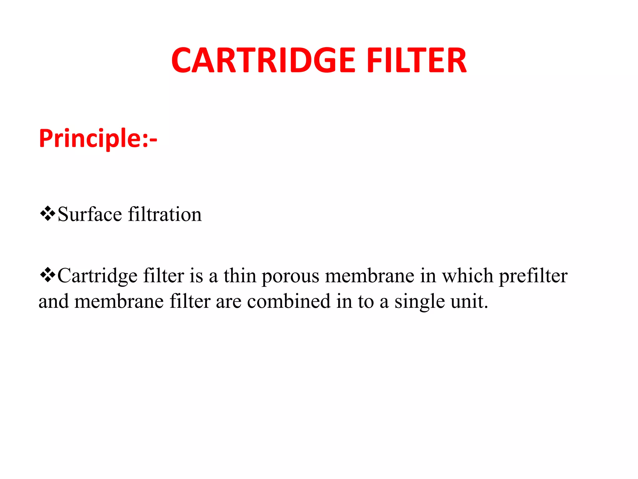 Cartridge filter | PDF