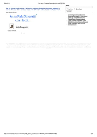 Cartucce per epson workforce wf 2510wf | PDF