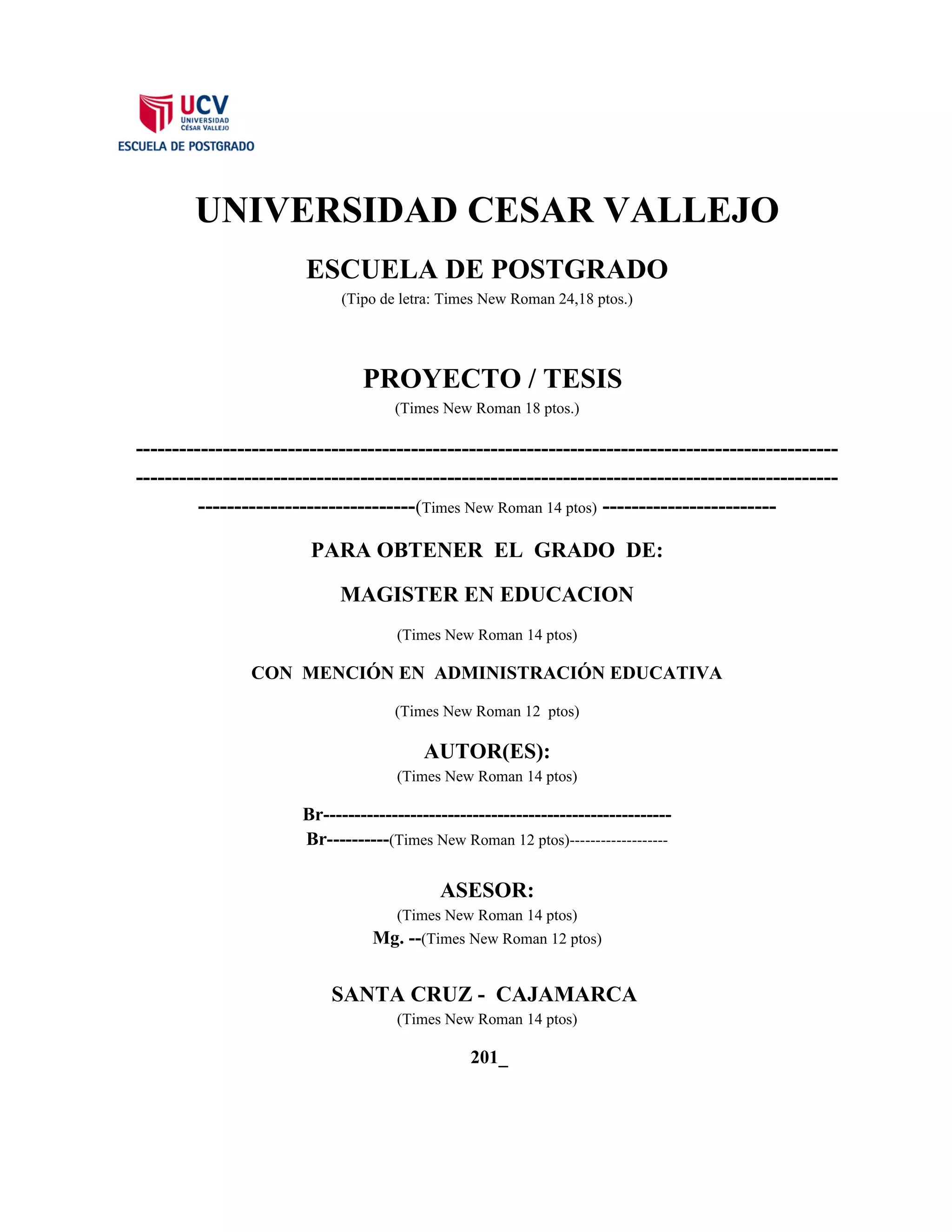 Carátula ucv | DOC