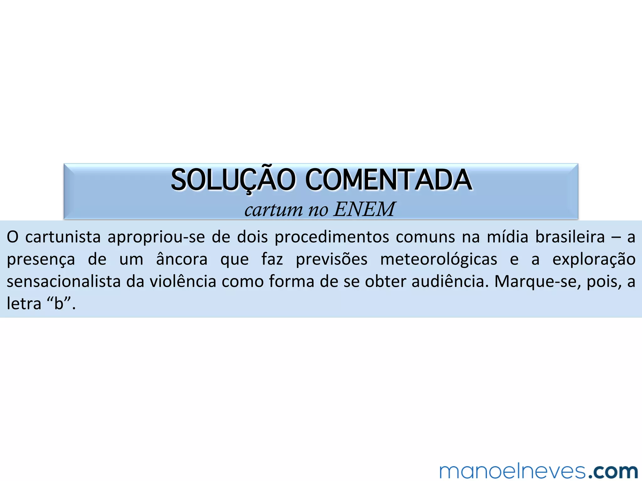 Gêneros textuais no ENEM: cartum | PPT