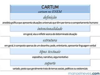 Gêneros textuais no ENEM: cartum | PDF