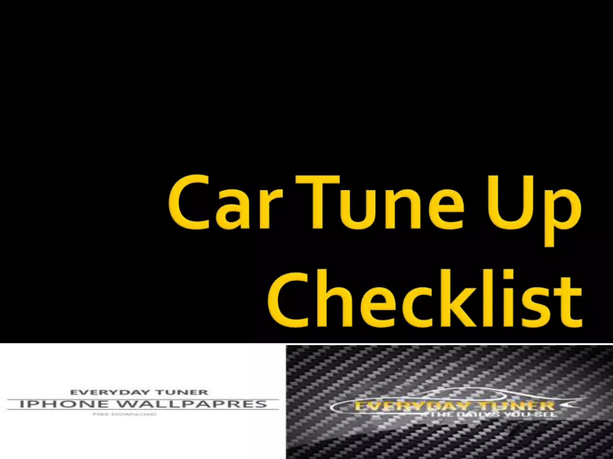 Car Tune Up Checklist | PPT