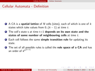 Block Emulation and Computation in One-dimensional Cellular Automata: Breaking Behavioural Class ...
