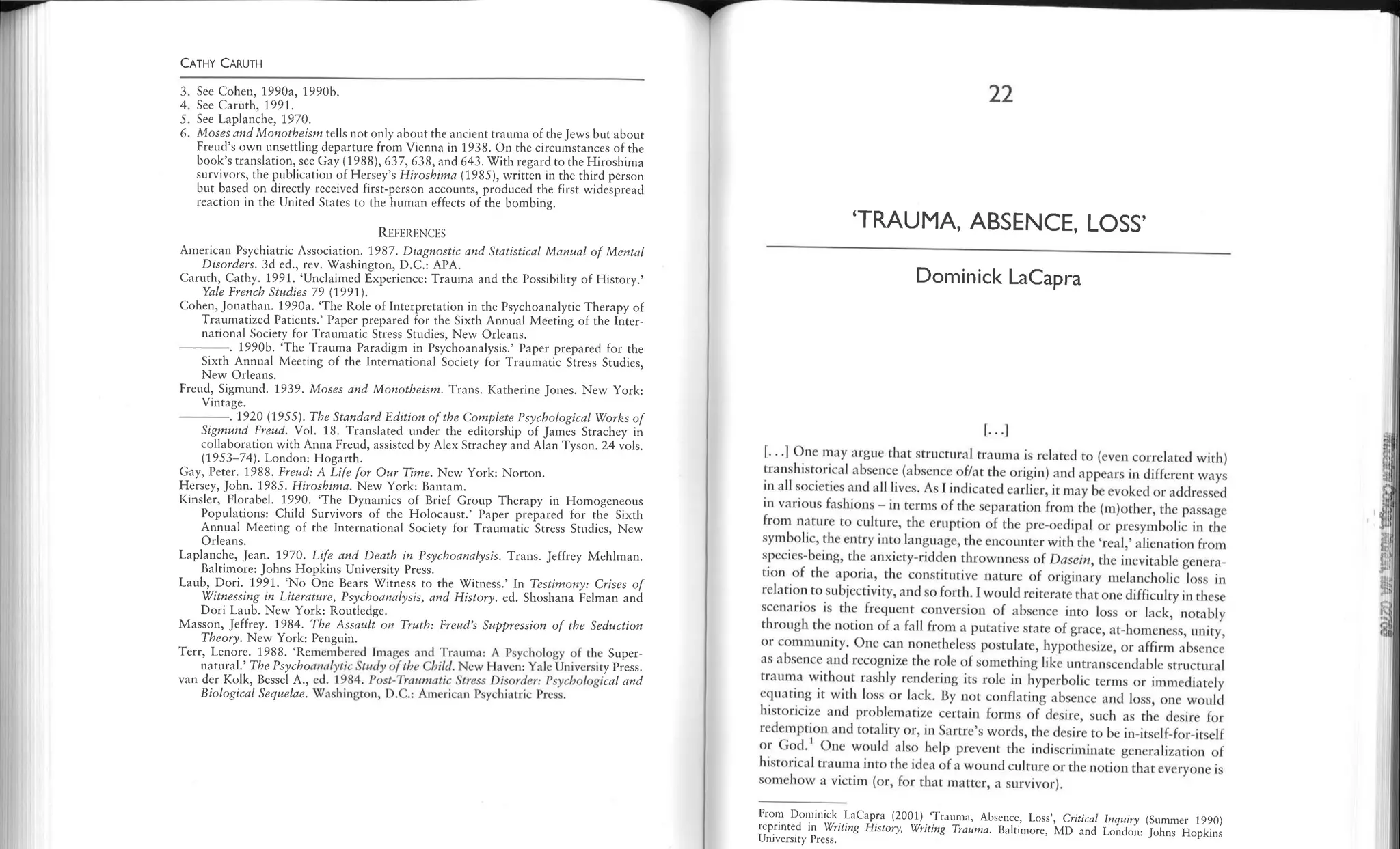 Caruth trauma and experience | PDF