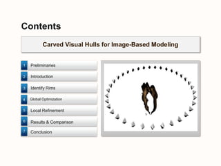 Carved visual hulls for image based modeling | PPTX