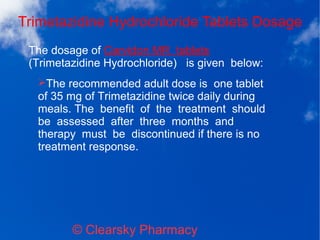 Carvidon MR (Trimetazidine Hydrochloride Tablets) | ODP