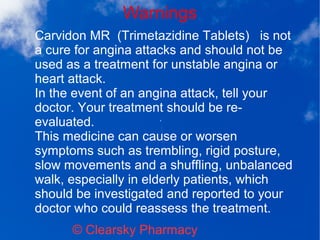 Carvidon MR (Trimetazidine Hydrochloride Tablets) | ODP