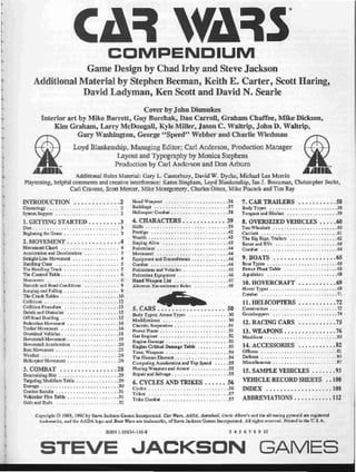 Car wars 7142 compendium 2nd edition | PDF