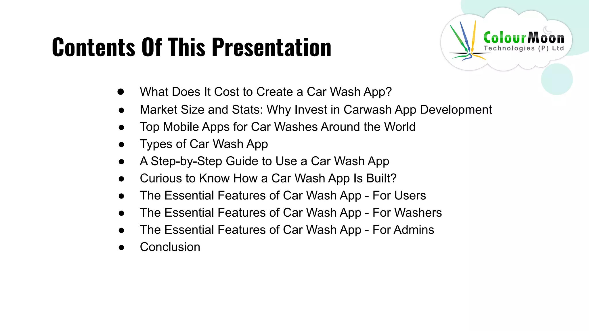 Car wash app development ppt | PDF