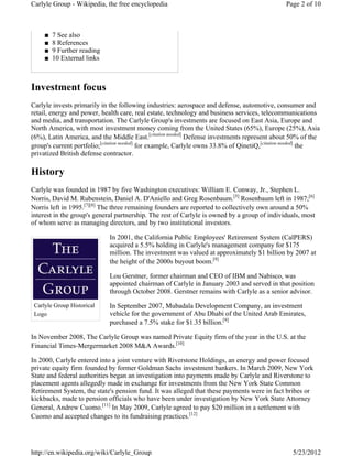 Caryle group (wikipedia) | PDF