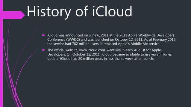 iCloud history and uses | PPTX