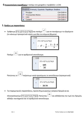 Cas - Geogebra | PDF