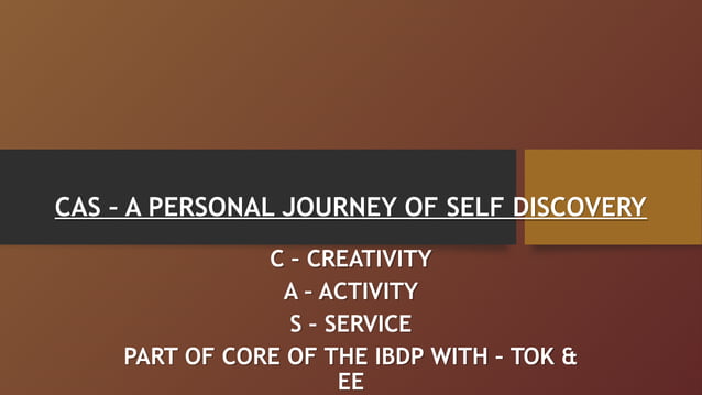 CAS Presentation for all IBDP teachers and students | PPT