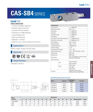 CAS Scale Load Cells and Weigh Modules | PDF