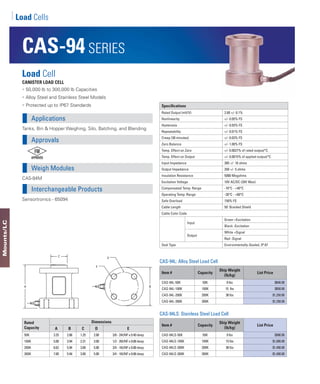 CAS Scale Load Cells and Weigh Modules | PDF