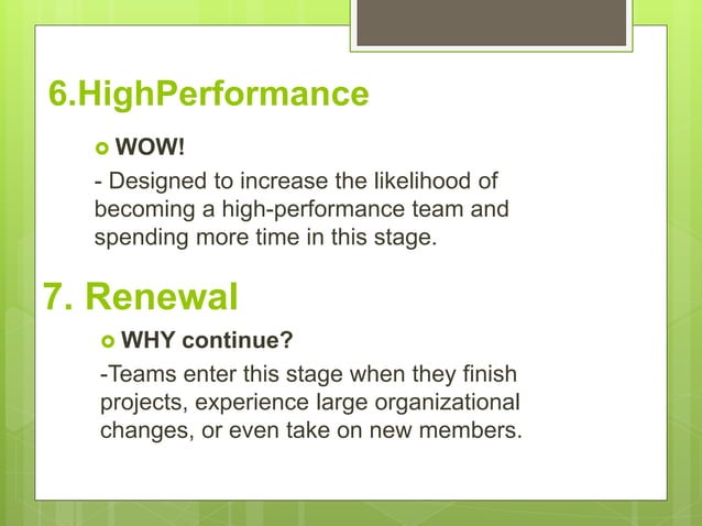 Team Performance Model Ppt