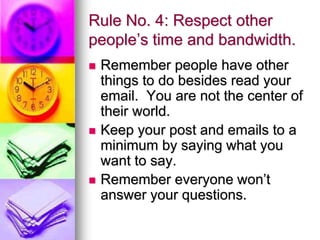 CAS110 Netiquette PPT when using the internet | PPT