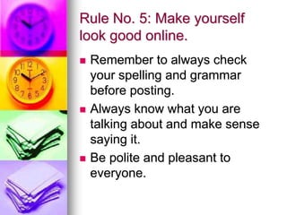 CAS110 Netiquette PPT when using the internet | PPT