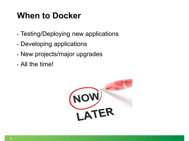 Where and When to Docker | PPT