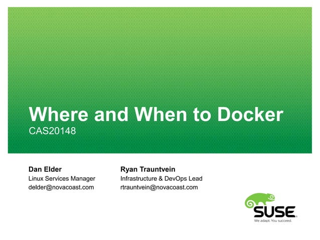 Where and When to Docker | PPT