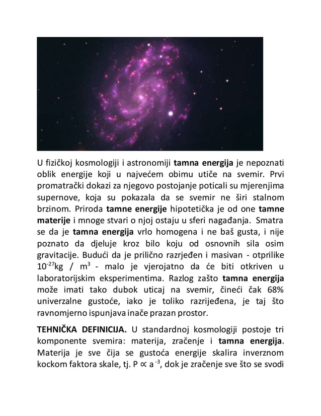 Cas 68.Tamna materija i tamna energija | PDF