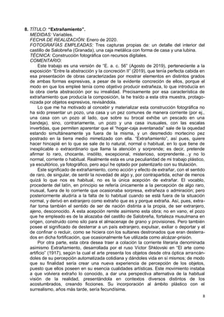 El objeto como pretexto. Fichas técnicas | PDF