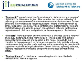 Large Scale roll-out of telehealth/Telecare : approach and examples ...