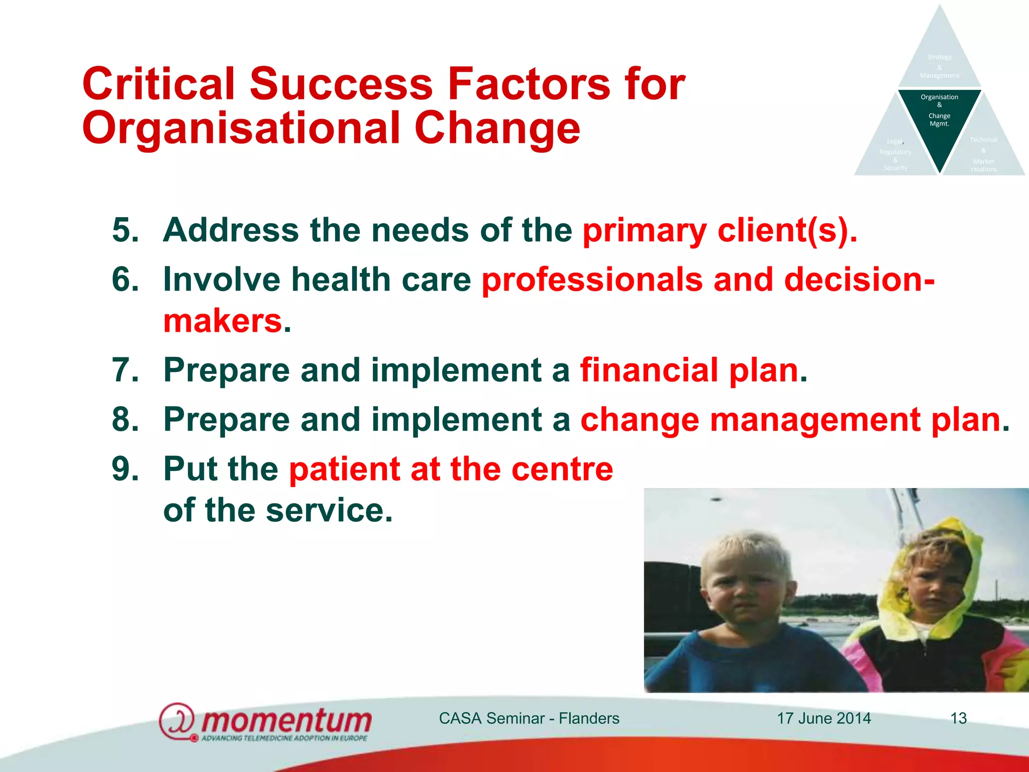 EU-funded project Momentum: success factors for deploying telemedicine ...