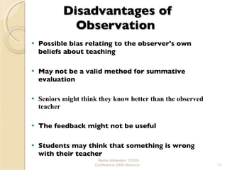Observing The Observation: Towards A Reflective Classroom Peer ...