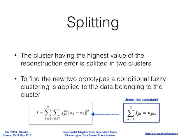 Incremental Adaptive Semi Supervised Fuzzy Clustering For Data Stream