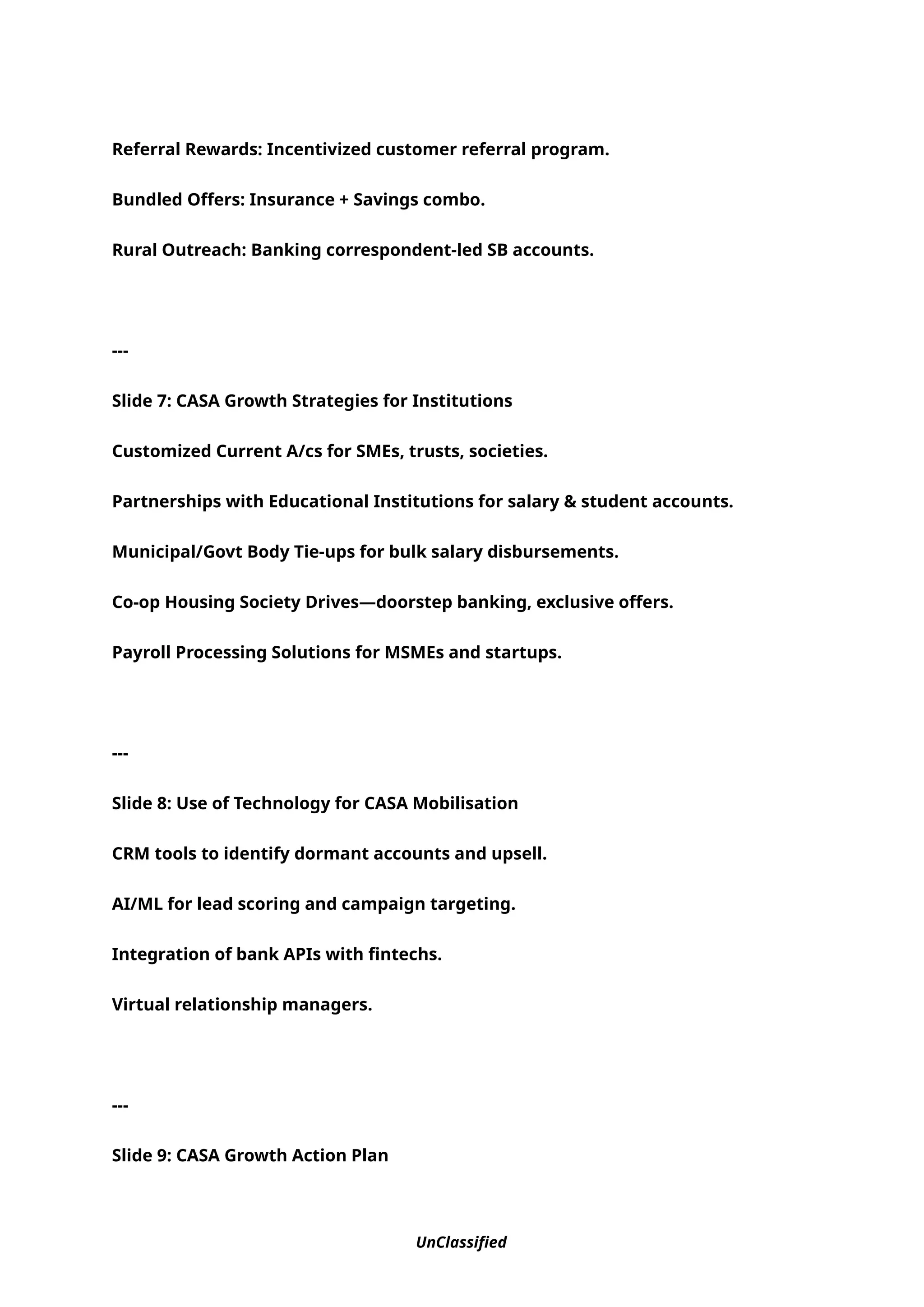 Low Cost Deposit Mobilisation : CASA growth strategy | PDF
