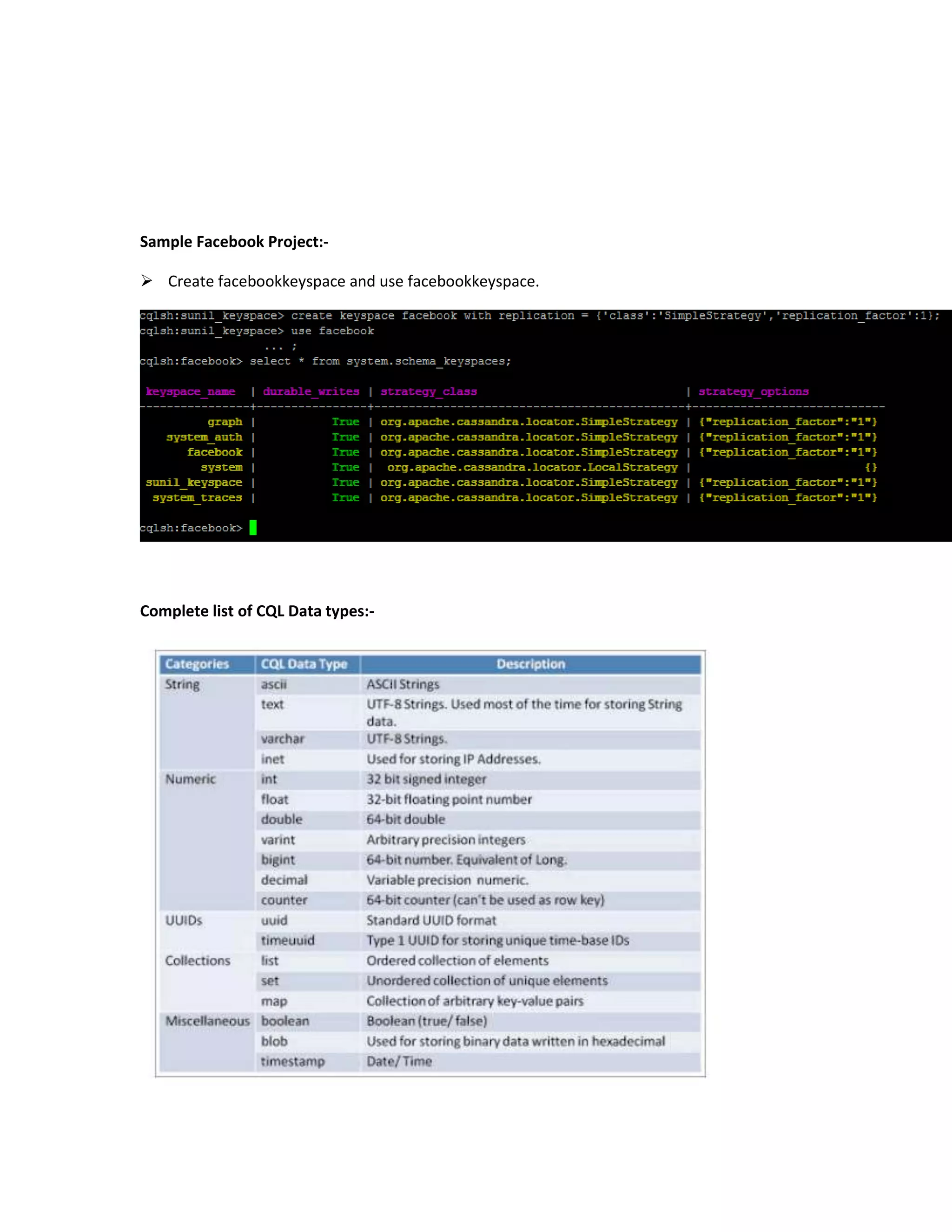 Cql Cassandra Commands Notes Pdf