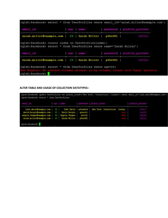 Cql Cassandra Commands Notes Pdf
