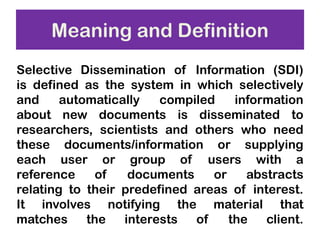 CAS & SDI service | PDF