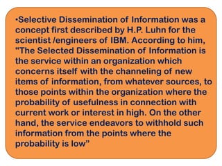 CAS & SDI service | PDF