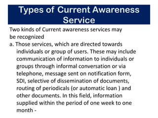 CAS & SDI service | PDF