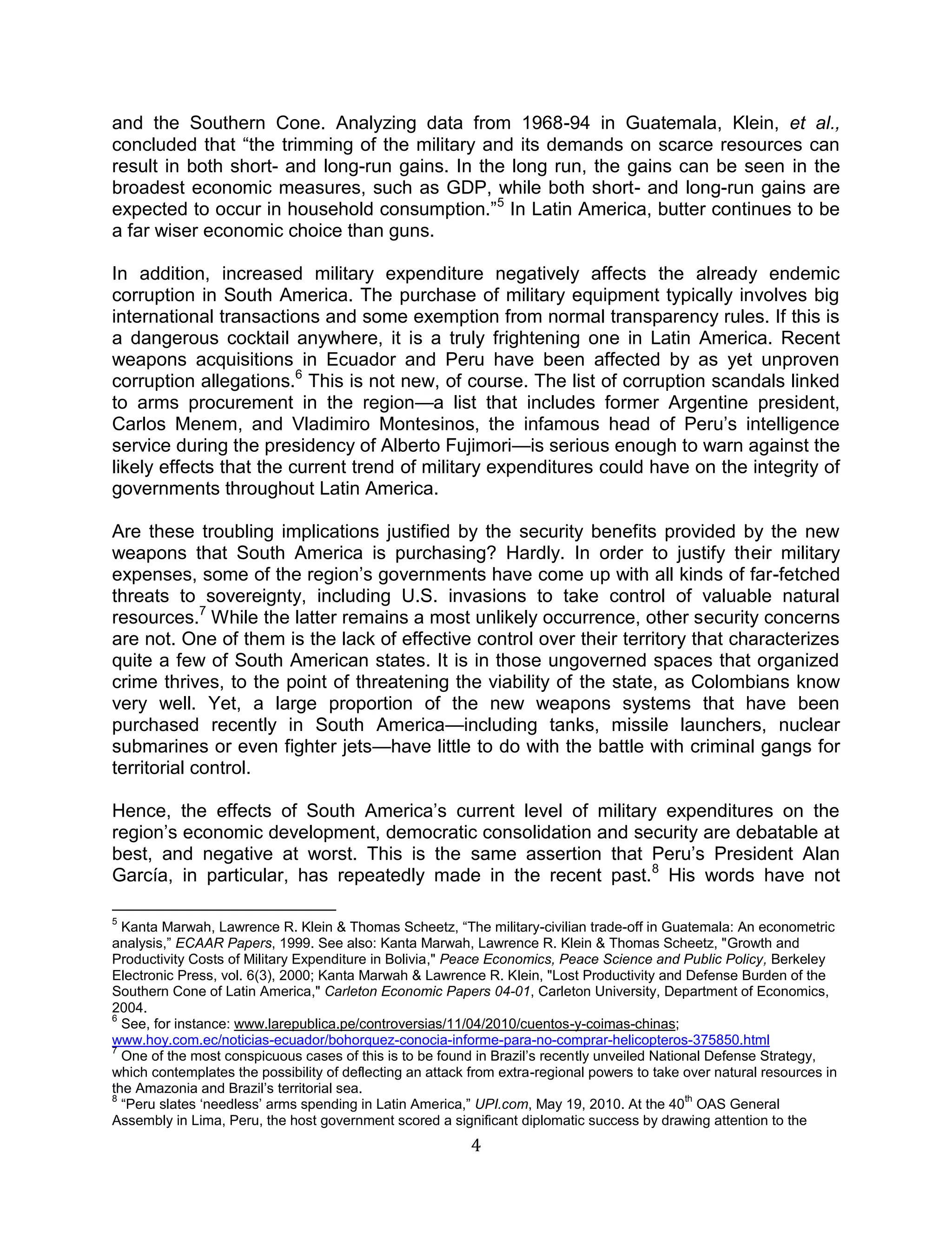 Sur América está gastando más dinero en el campo militar que en décadas ...