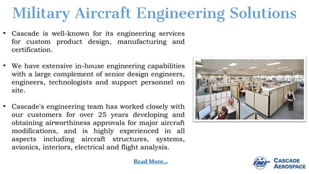 Aerospace Engineering & Aircraft Maintenance - Cascade Aerospace | PPTX