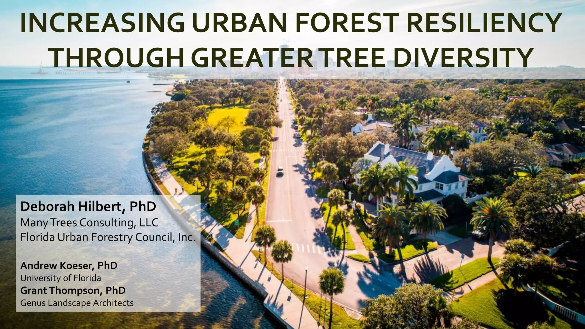 Increasing the Urban Forest Resiliency Through Greater Tree Diversity | PPT