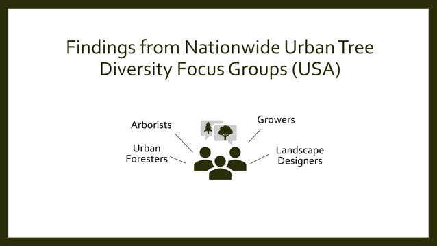 Increasing the Urban Forest Resiliency Through Greater Tree Diversity | PPT