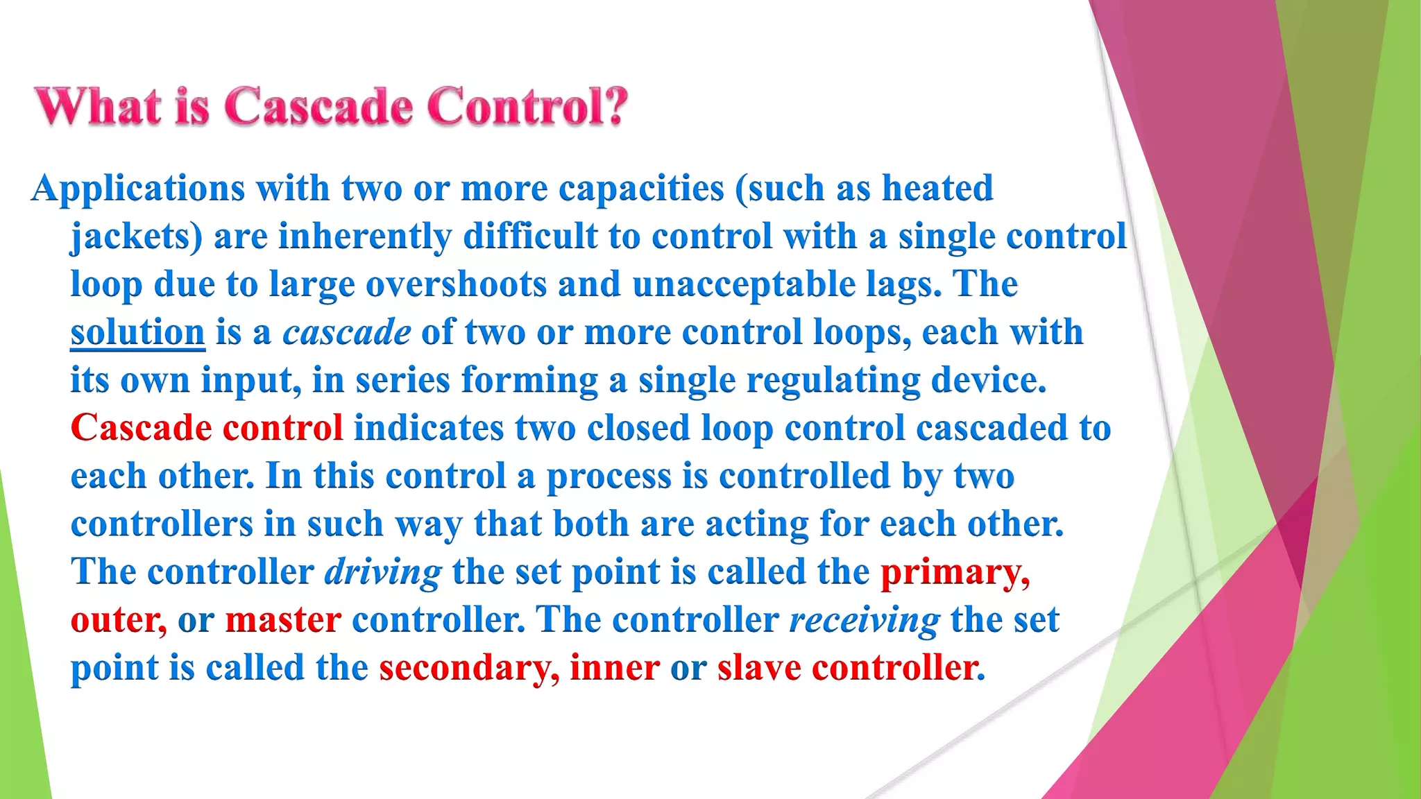 Cascade control presentation | PPTX