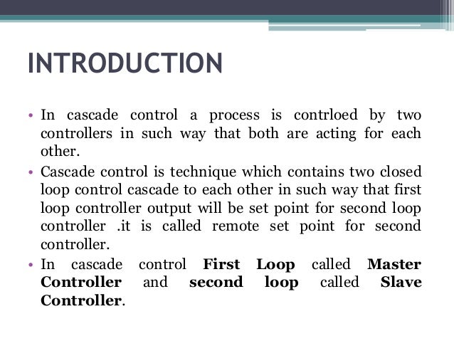 Cascade control system