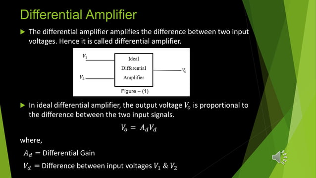 Cascaded differential amplifier | PPTX