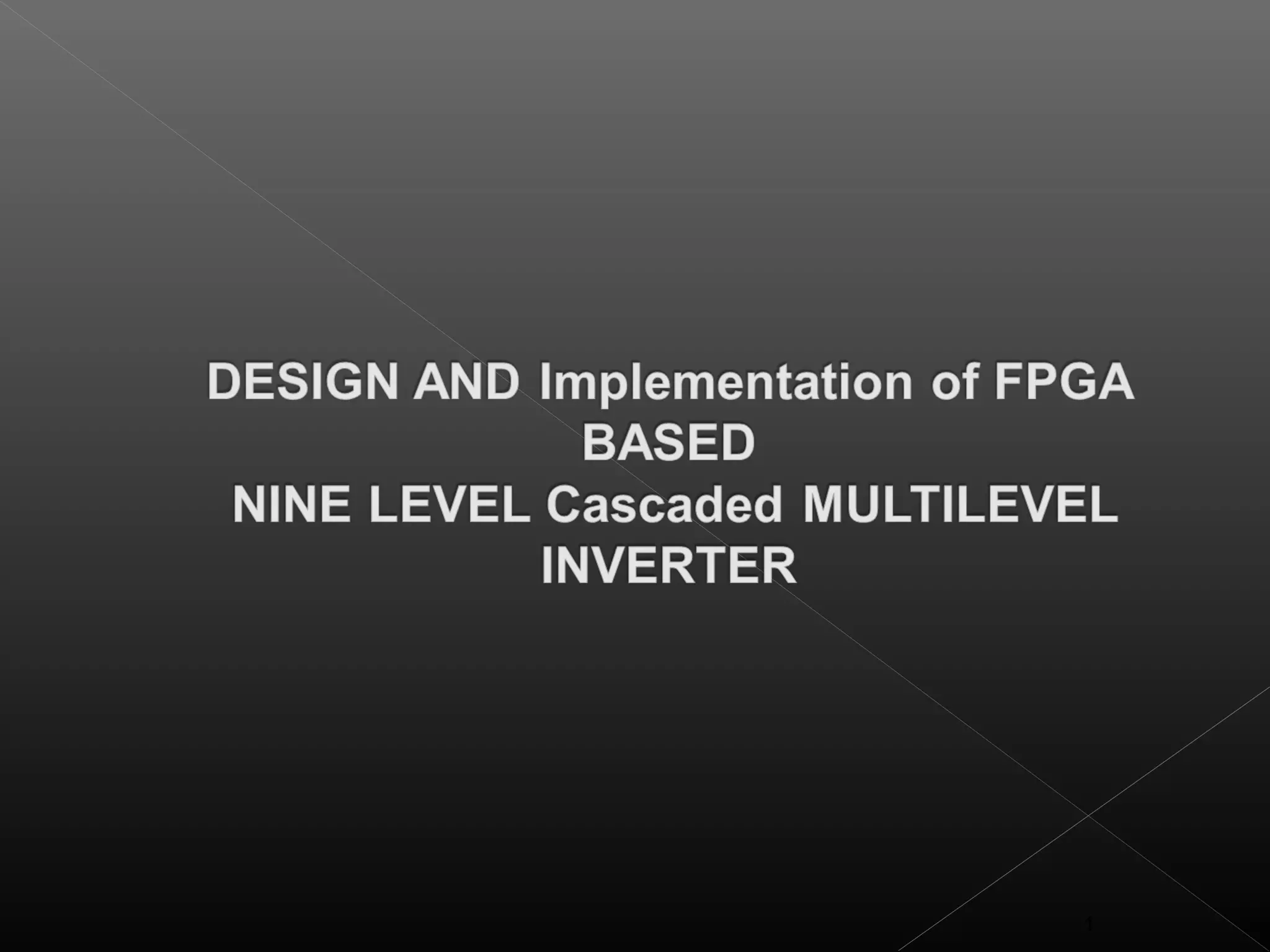 Cascaded multilevel inverter | PPT