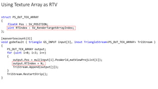 Implements Cascaded Shadow Maps with using Texture Array | PPTX