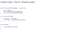Implements Cascaded Shadow Maps with using Texture Array | PPTX